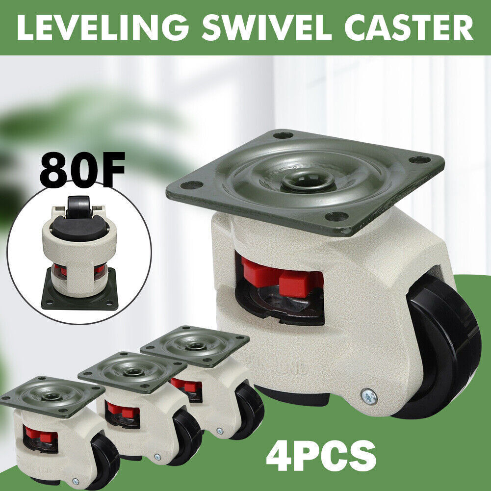 4x Workbench Adjustable Wheel Leveling Swivel Casters 2205lbs Heavy ...