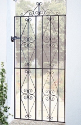 WROUGHT IRON METAL GARDEN SIDE GATE Watling 2ft6"-3ft4" | eBay