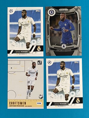 Antonio Rudiger Soccer Card Lot Donruss Topps + Prizm Real Madrid ...