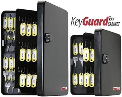 KeyGuard Combination Key Cabinet Wall Mounted 48 or 122 Hooks Steel | eBay