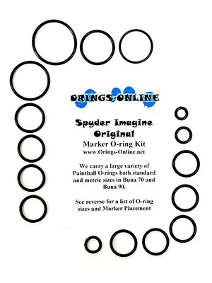 Spyder Imagine Original Paintball Marker O-ring Oring Kit x 2 rebuilds ...