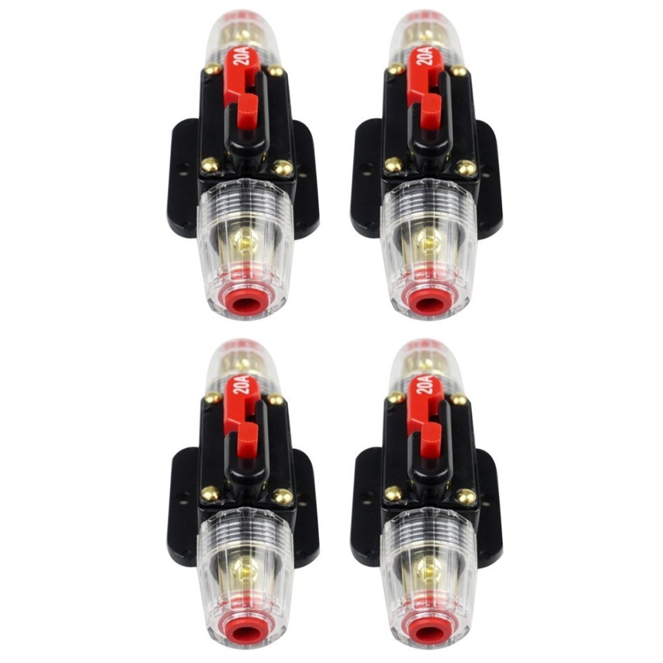 2 Count Car Stereo Plug to Adapter Automatic Reset Circuit Breaker ...