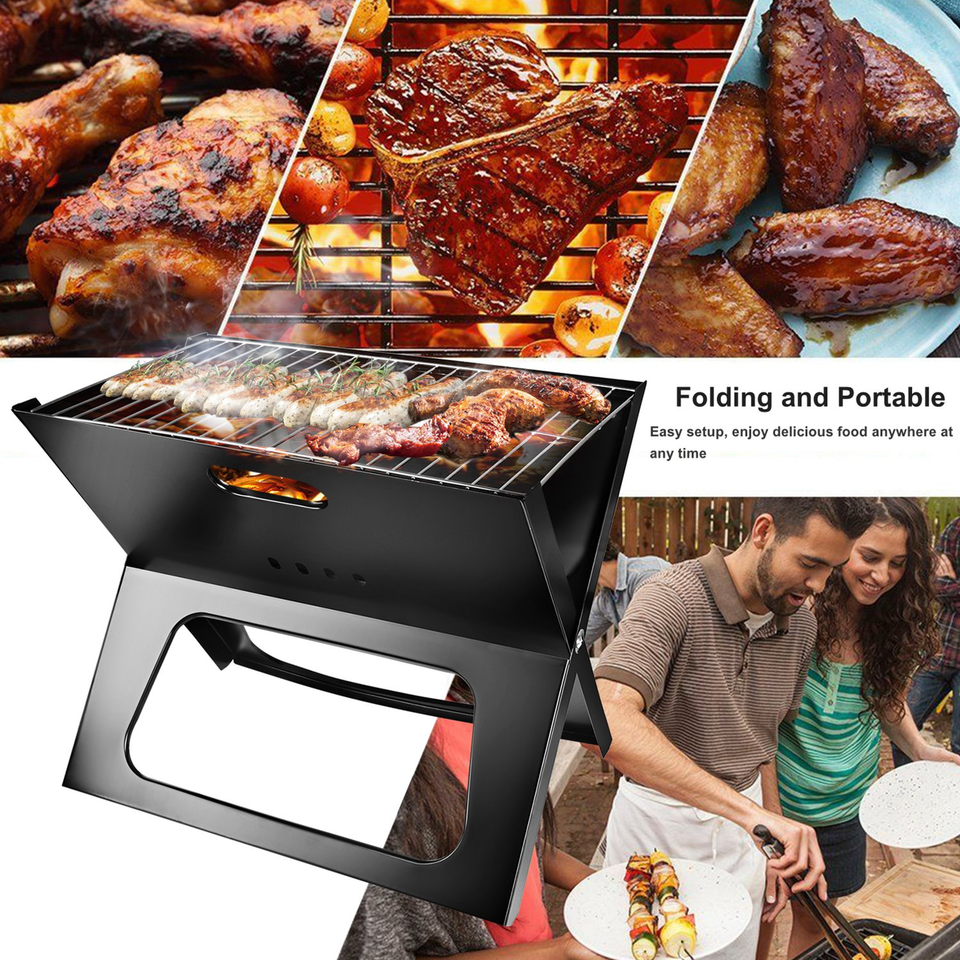 Portable Charcoal Grill Foldable Camping Garden Outdoor BBQ | eBay