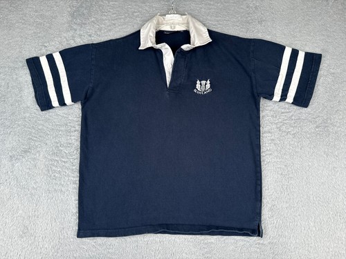 Scotland Polo Shirt Mens Small Blue White Stripe 100% Cotton Jersey ...