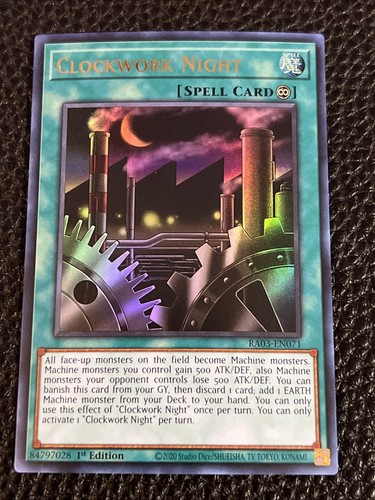 Clockwork Night RA03-EN071 Yugioh 1st Edition Ultra Rare | eBay