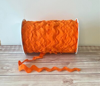 3 Yards of Orange 1" Ric Rac Sewing Trim, Rick Rack, Sewing, Crafts ...