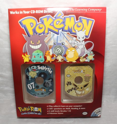Pokemon CD-Rom 07 Squirtle 133 Eevee Gotta Learn Em All 2000 Mattel NEW ...