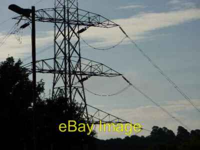 Photo 6x4 The final pylon Yeovil At this last pylon the line dive down ...