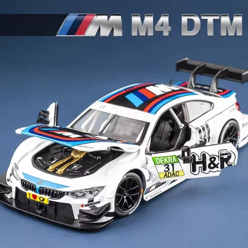 1:24 BMW M4 DTM Sports Car Model Alloy Diecast Toy Vehicle Sound Light ...