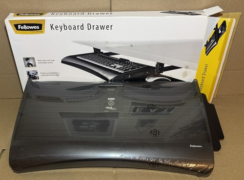 Fellowes Office Suites Underdesk Keyboard Drawer, Black/Silver 9140305 ...