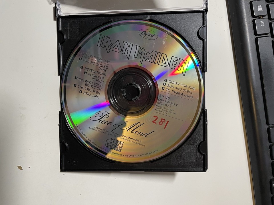 Iron Maiden Cd Lot Of 7 Power Slave Somewhere in Time Killers Somewhere ...