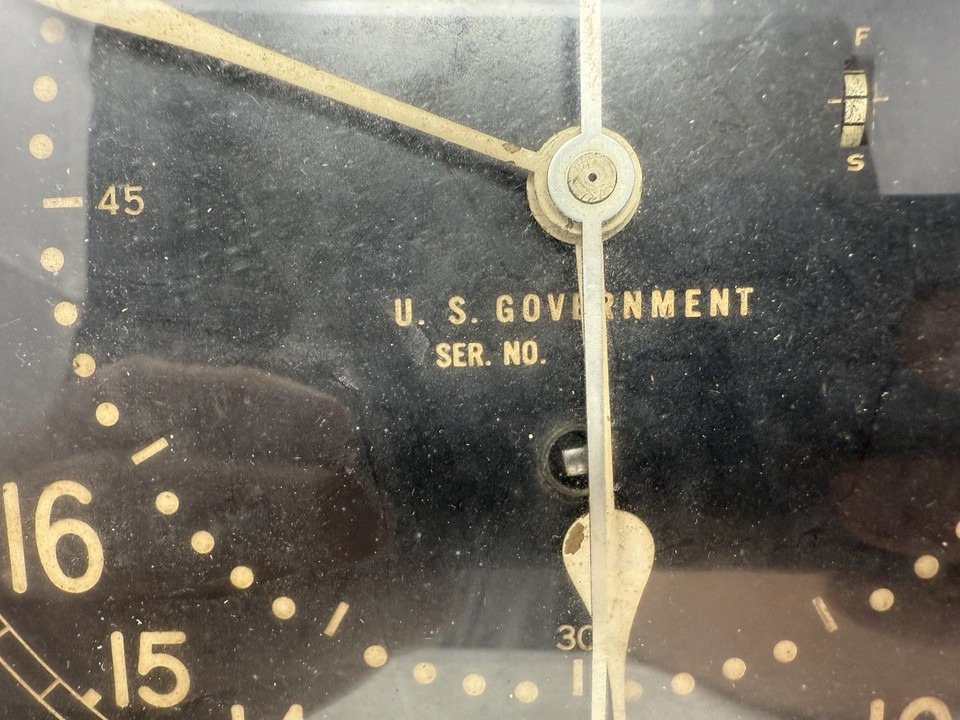 Chelsea Clock Co. Boston Navy 24 Hour Military Clock 50’s Vintage W/key ...