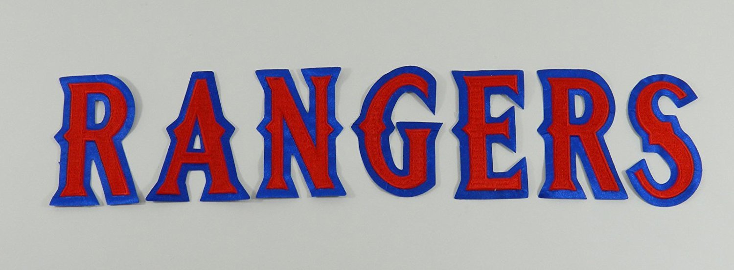 7 Piece 1990s Texas Rangers Letter Embroidered Patch Set 3.5" high ...
