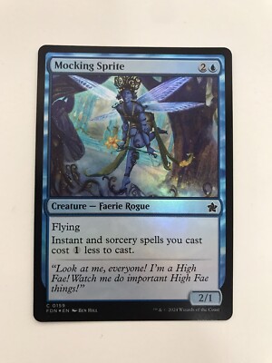 Mocking Sprite Foil MTG Magic the Gathering Card NM Near Mint FDN | eBay Australia