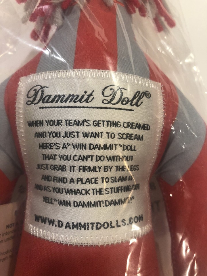 New Dammit Doll Plush Red & Silver& Black Stress Relief Limited Edition ...