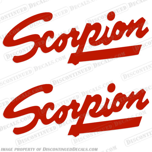 Fits Vintage Scorpion Snowmobile Trailer Decals (Set of 2) - Any Color ...