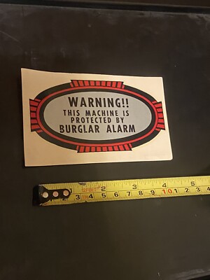 Vintage Warning Machine Protected By Alarm Mills Watling Jennings Trade ...