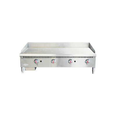 Serv-Ware SMGS-48 48" Countertop Manual Gas Griddle, 3/4" Steel Plate ...