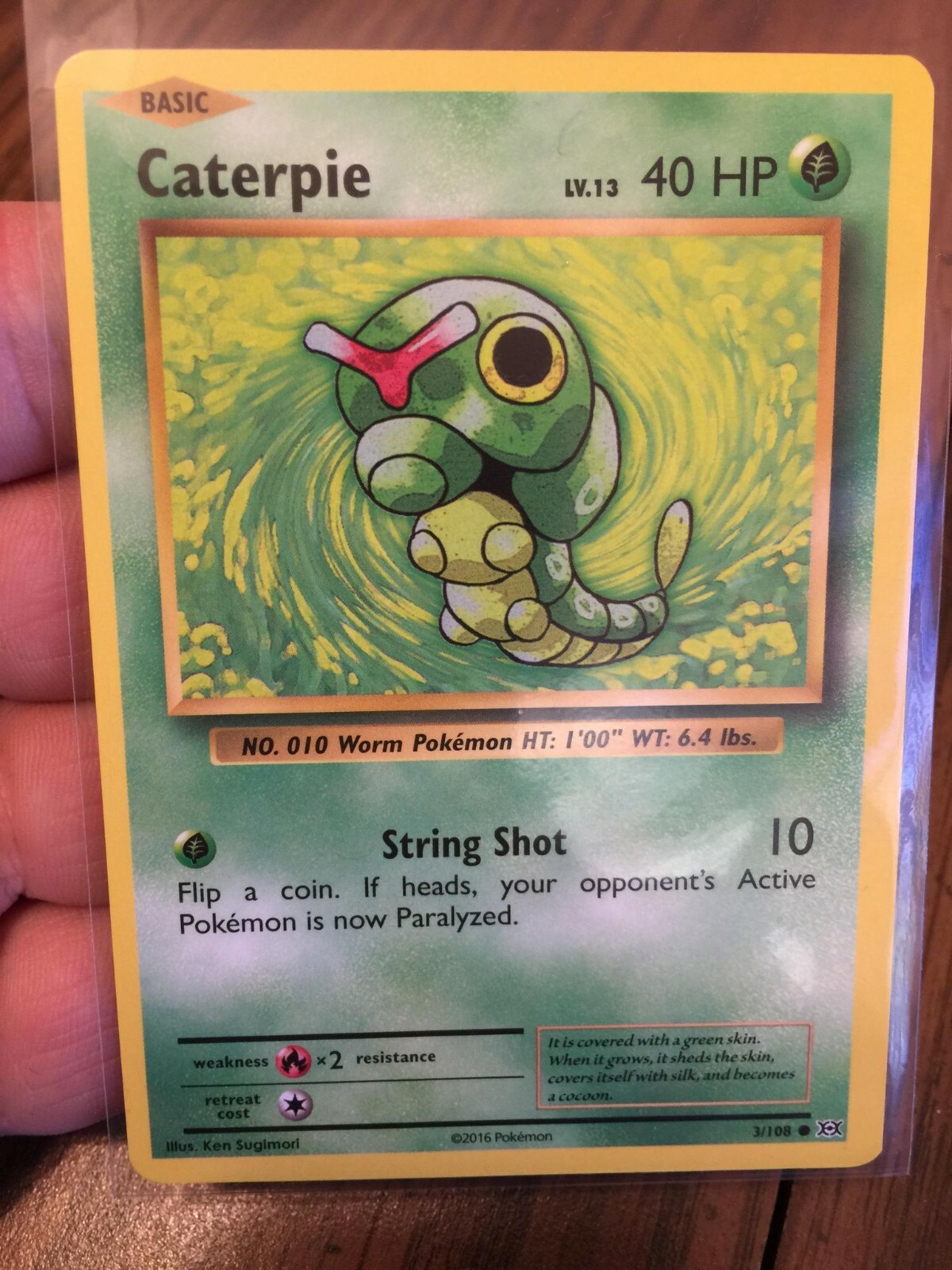 CATERPIE 2016 BASIC POKEMON CARD XY - EVOLUTIONS #3/108 - GENGAR EX BOX ...