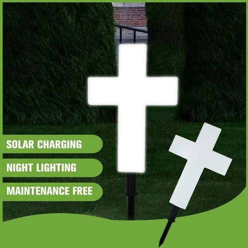 Solar Powered Light Cross by Eternal Light Memorial Garden Ls Grave ...