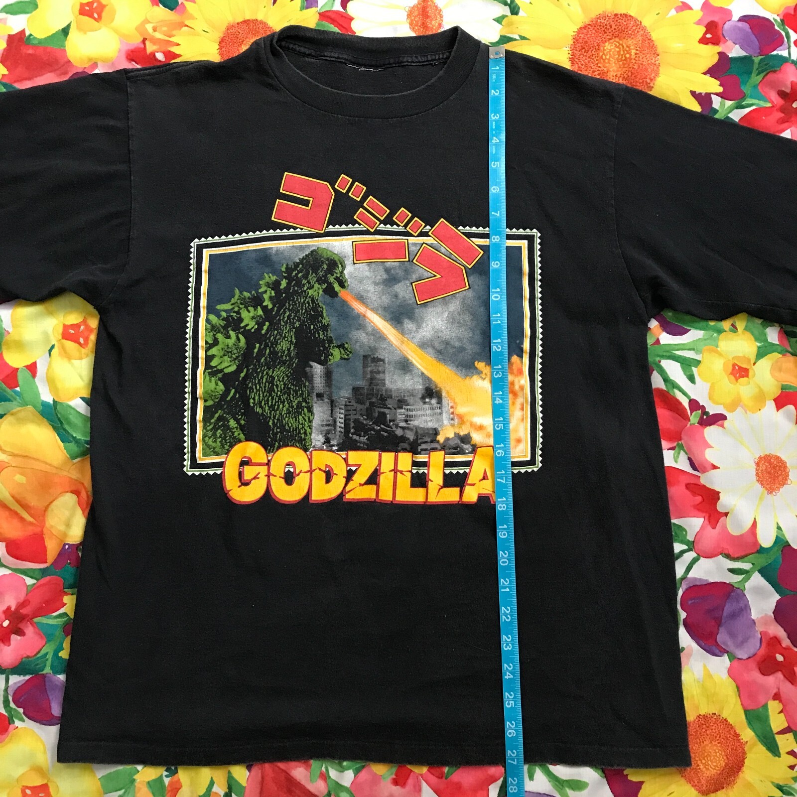 Vintage 1994 90s Godzilla Japanese Movie Promo Black … - Gem