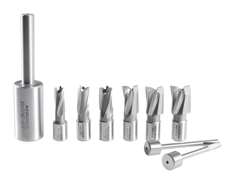 Accusize Industrial Tools 21 Pcs Hss Interchangeable Pilot Counterbore ...