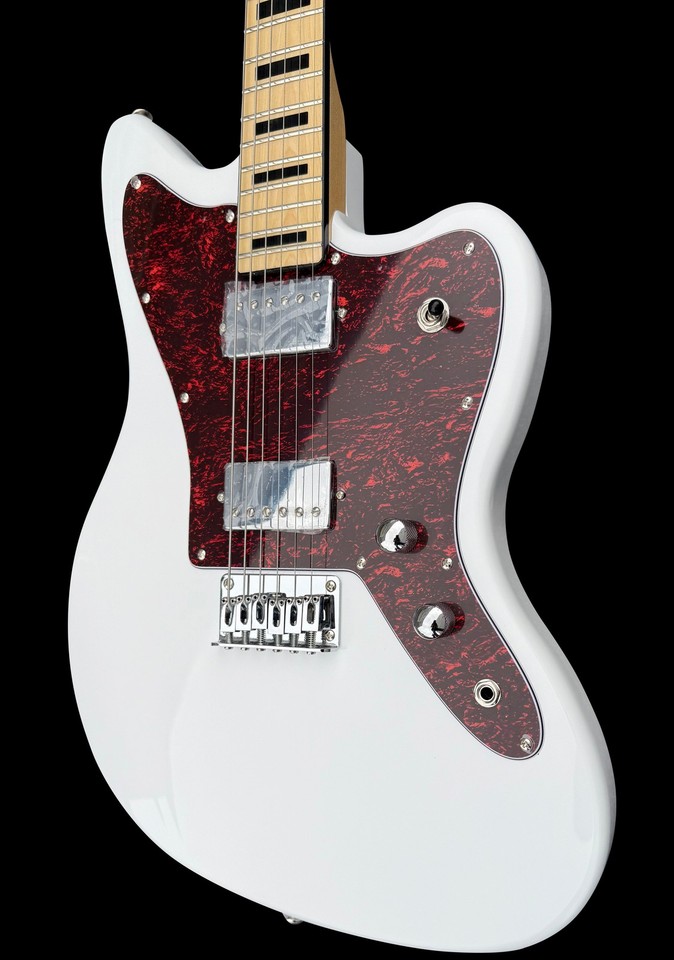 Firefly FFJA VI Baritone Electric Guitar White 30" Scale 24 Fret Maple ...