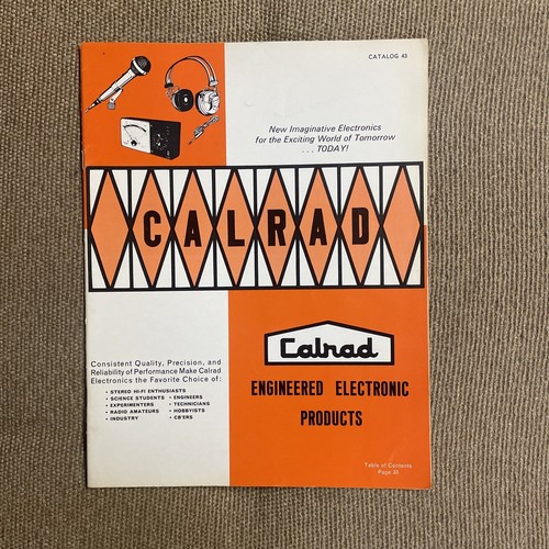 Vintage Calrad Engineered Electronic Components Catalog #43 Original ...