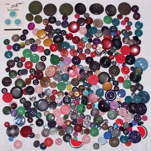 350 Vintage Mixed Lot Buttons/Colorful/Sets/Fabric/Floral/Fun/Sculpted ...