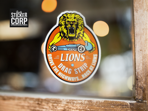 Lions Drag Strip Vinyl Style Sticker – Vintage Racing Hot Rod Nostalgia ...