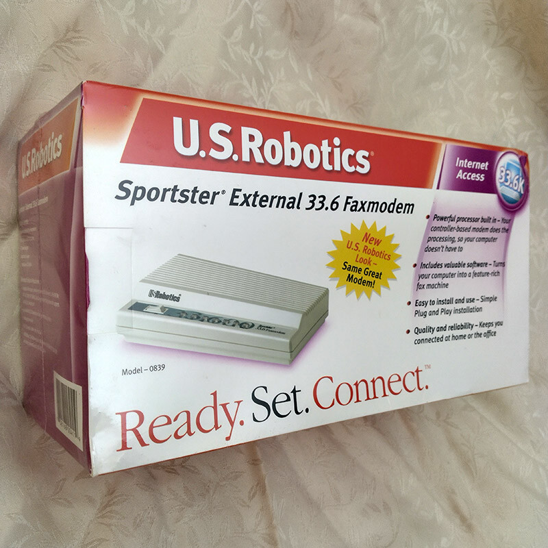 New & Sealed US Robotics Sportster External 33.6 Kbps Faxmodem - Model ...