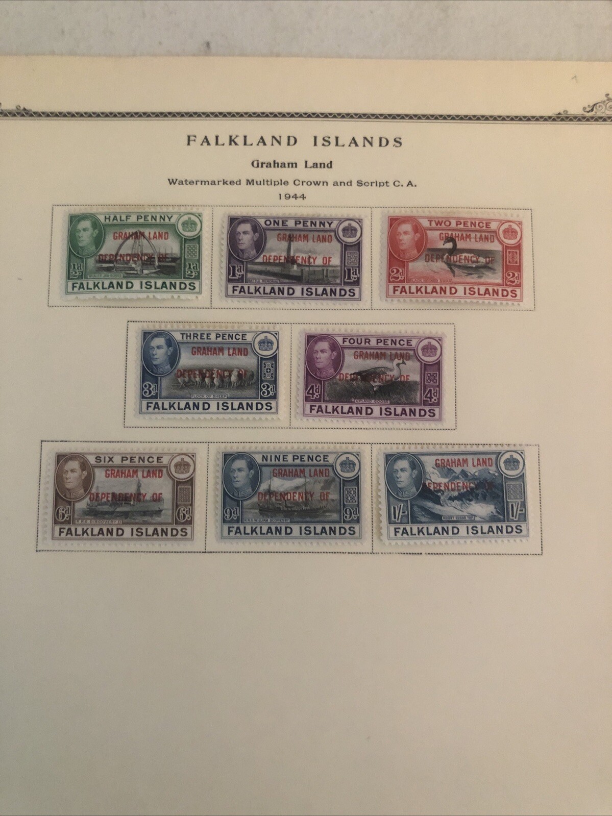 Collection Of Foreign Mint In Page Falkland Islands Graham Land Cats 26 ...