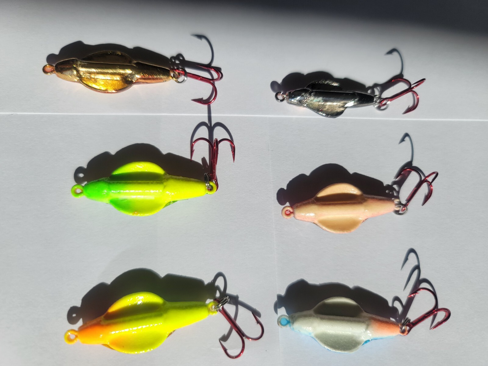 Four Lindy Rattl’n Flyer Spoon 3/16 oz.20 oz Hook Size 1/4 two jig ...