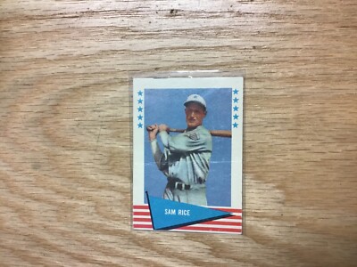 1961 Fleer Baseball Sam Rice Card #70 | eBay