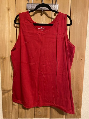 Woman Within Red Sleeveless Cotton Top Size L NWOT | eBay