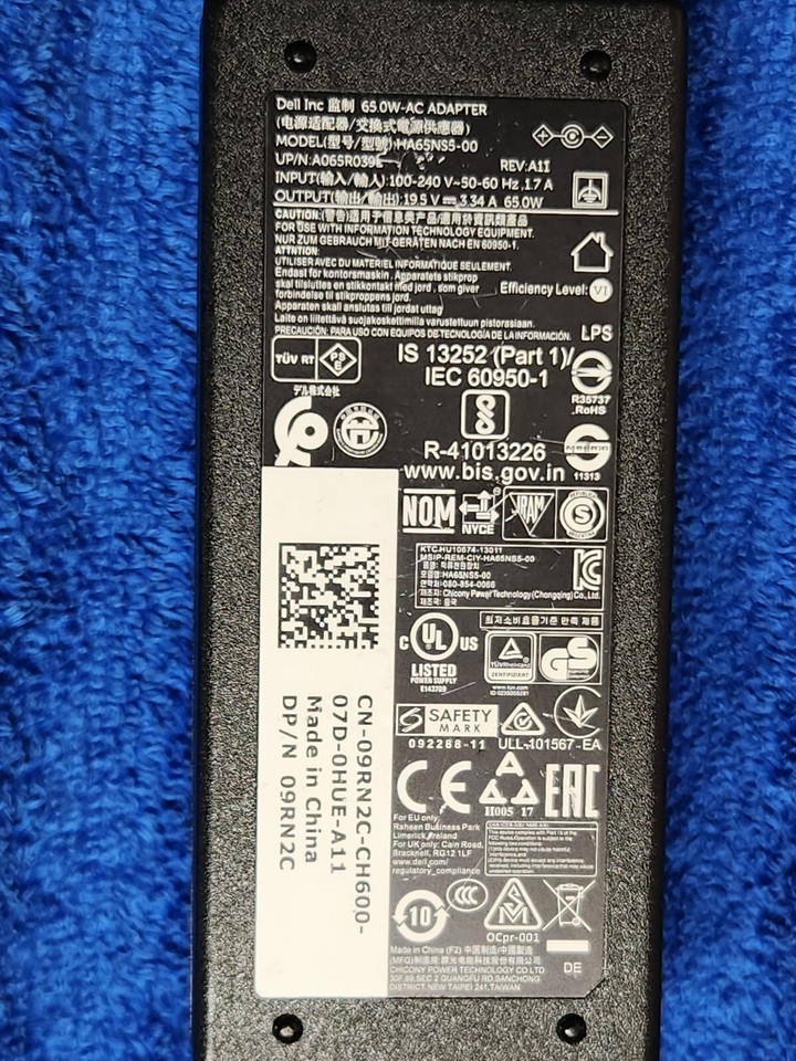 Dell 65W-AC Adapter 19.5V 3.34A Laptop Charger (HA65NS5-00) | eBay