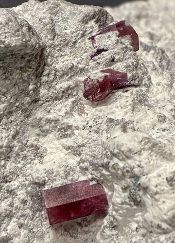 3 Red Beryl Crystals Embedded in Host Rock | eBay