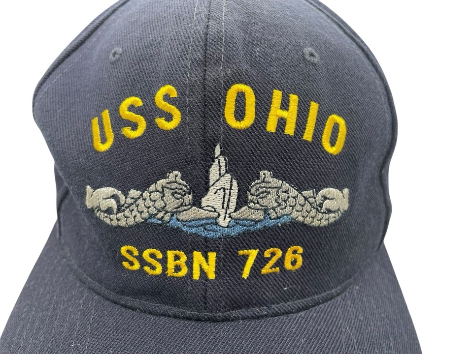 USS OHIO SSBN 726 Mens Blue Hat Cap USN Navy Nuclear Powered Guided ...