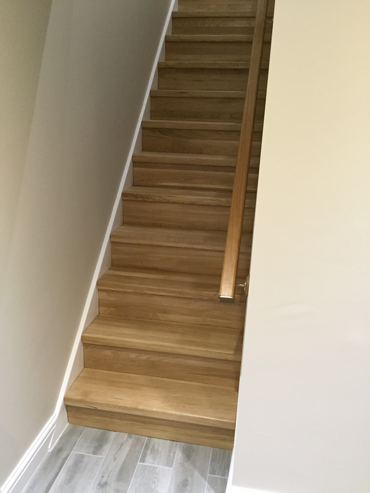 12 stairs oak cladding - system2 - oak treads and white mdf risers ...
