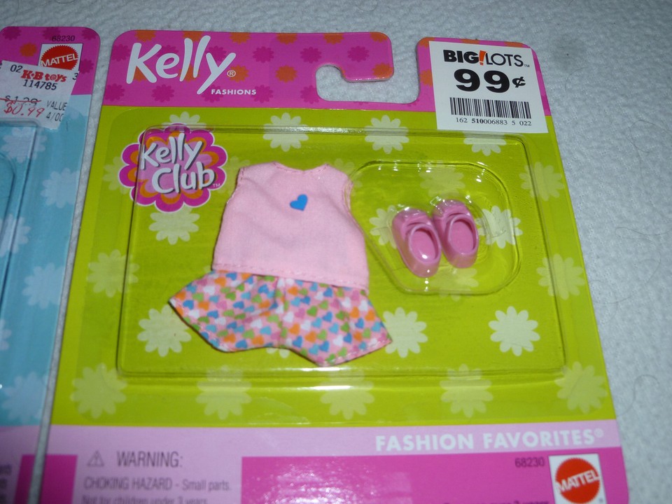 NEW ON CARD BARBIE KELLY CLUB FASHION FAVORITES LADYBUG LOT OF 2 MATTEL ...