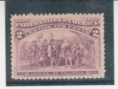 US Stamp #231 – 1893 2c Columbian Comm: Landing . Broken Frame line MNH ...