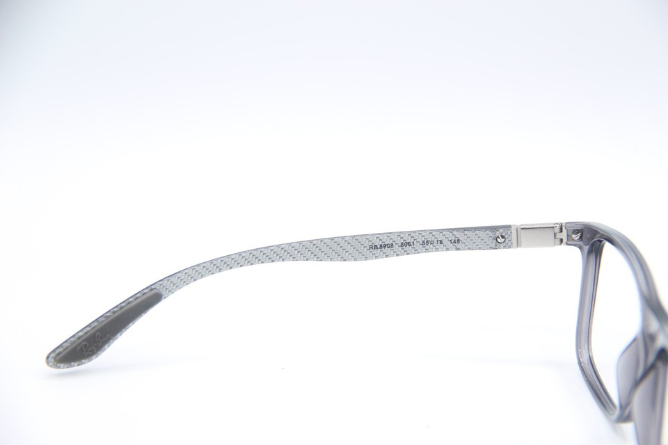 NEW RAY-BAN RB 8908 8061 GREY CARBON FIBER AUTHENTIC FRAMES EYEGLASSES ...