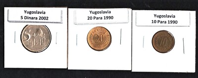 Yugoslavia 1990-2002 SET OF 3 COINS | eBay