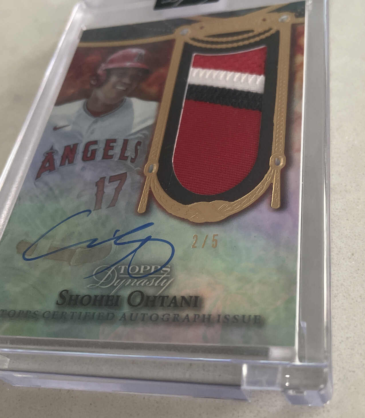 2022 Topps Dynasty Shohei Ohtani 2/5 RARE Vertical Patch On Card Auto ...