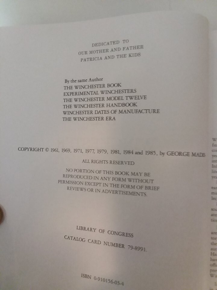 The Winchester Book (George Madis) (NEW Never Sold Copies) | eBay