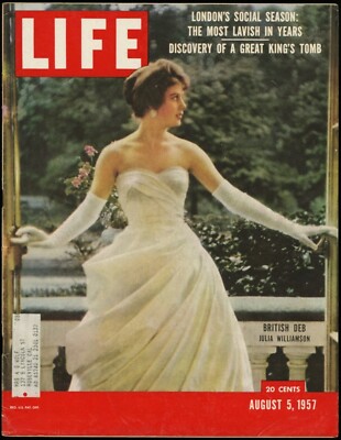 AUG 5 1957 LIFE MAGAZINE, LONDON SOCIAL SEASON, MAYNARD REECE, RACER ...