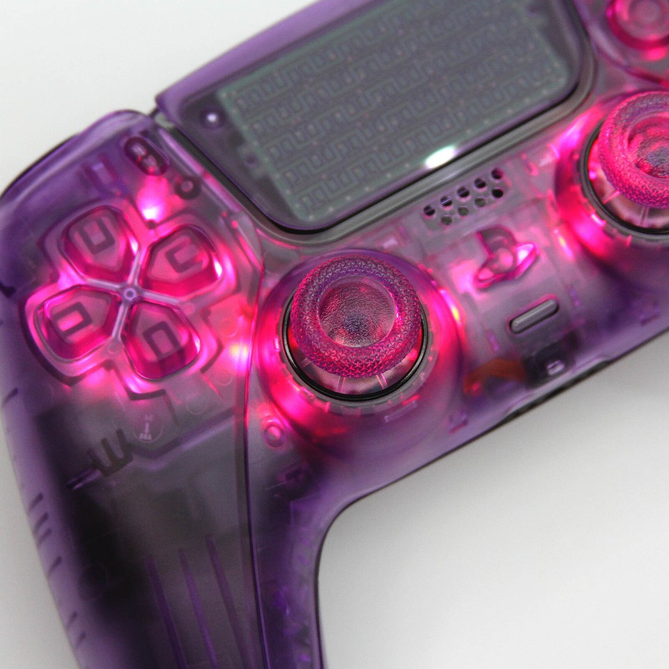 Triple Atomic Purple RGB LED Clear PS5 Controller Killscreen Esports ...