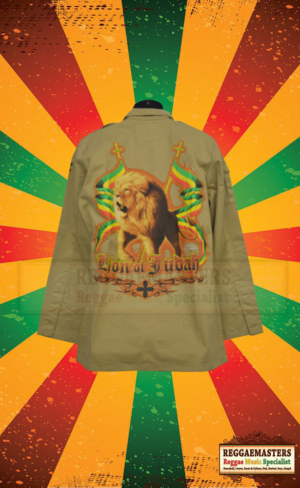 LION OF JUDAH SAND COLOUR ARMY STYLE JACKET REGGAE RASTAFARI ROOTS | eBay