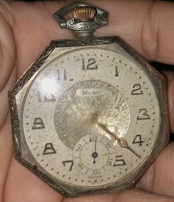 (Not Working) Vintage Windsor Octagon-Shaped Pocket Watch | eBay