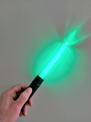 NEW DESIGN Banksman Red & Green Traffic Wand with Safety Pressure ...